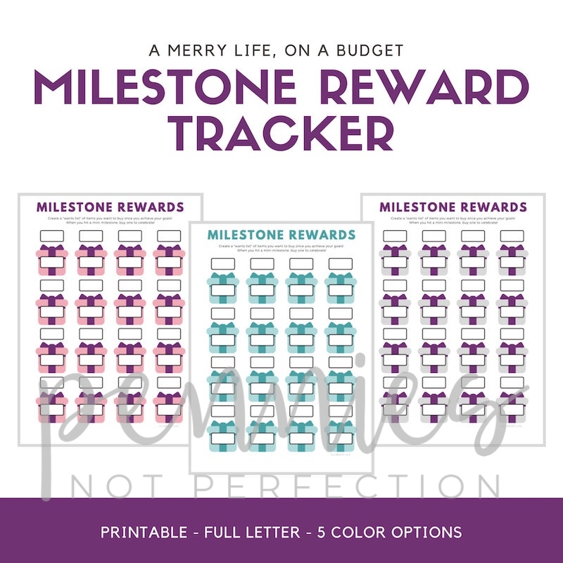 Milestone Reward Tracker | Wants List Worksheet Milestone Reward Tracker | Wants List Worksheet